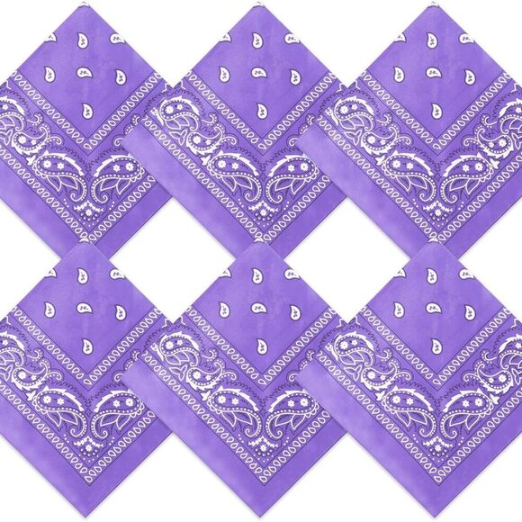Accessories | 6 Pcs Neon Color Cowboy Bandanas For Men Women Assorted ...